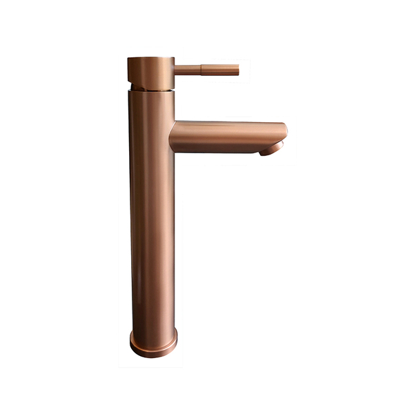 Torneira De Banheiro Monocomando Bica Alta Redonda Rose Gold Fosco Reno ...
