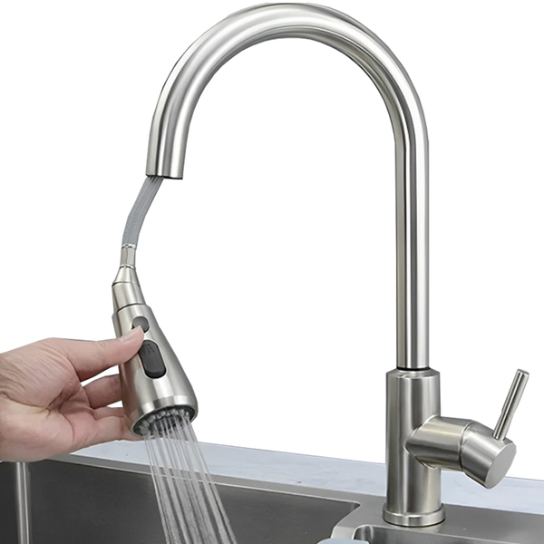 Torneira Monocomando Para Cozinha Pull Down Gourmet Misturador Modos