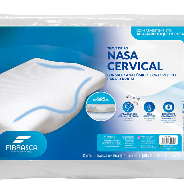 Travesseiro Nasa Ortopédico Cervical Fibrasca | Leroy Merlin