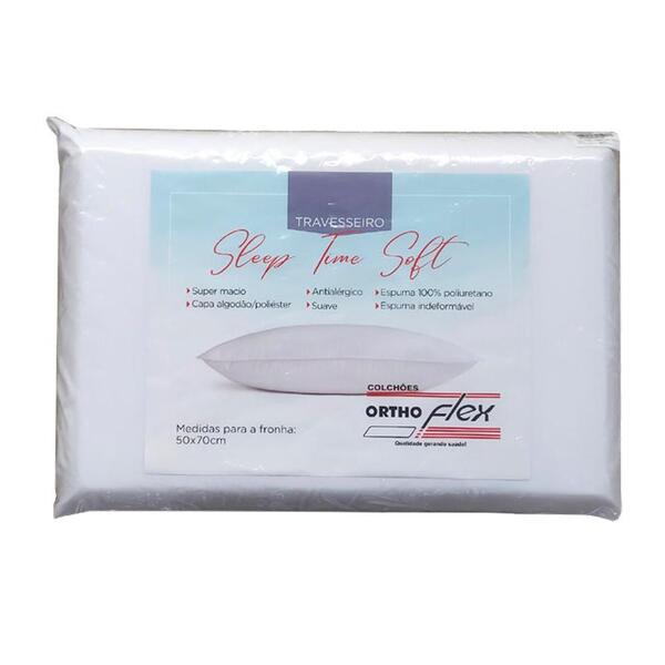 Travesseiro Sleep Time 40x60 Soft Branco Orthof | Leroy Merlin