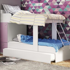 Treliche Beliche Cama Solteiro Infantil Armario Gaveta Lilás | Leroy Merlin