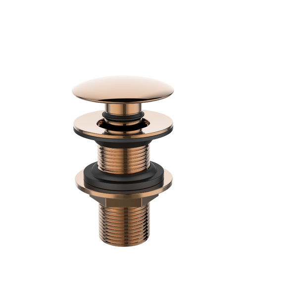 Válvula Ralo Click Pop Up Metal Inox Rose-Gold brilhante para Pia ...