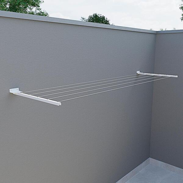 Varal De Roupas Suspenso Retrátil Aço Parede/muro 5 Metros Aurora ...