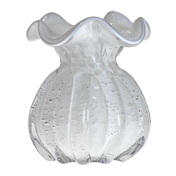 Vaso De Murano Branco Trouxinha 11x10cm St1673 | Leroy Merlin