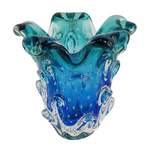 Vaso De Murano Cristais São Marcos - Azul E Verde Esmeralda | Leroy Merlin