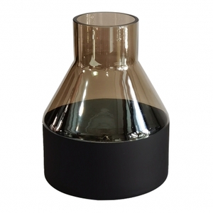 Vaso De Vidro Fume E Preto | Leroy Merlin