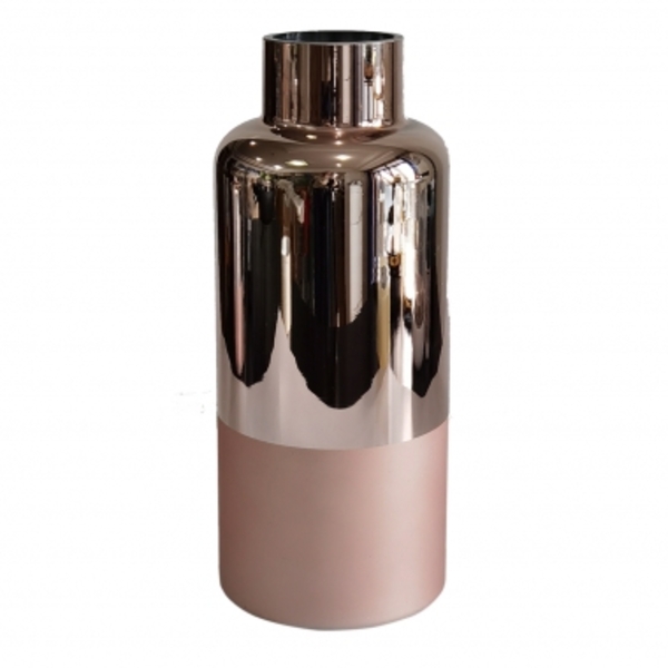 Vaso De Vidro Rose E Cromado | Leroy Merlin