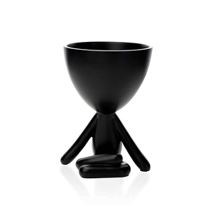 Vaso Decorativo Bob Robert Plant Perna Cruzada Em Poliresina Preto 14cm ...