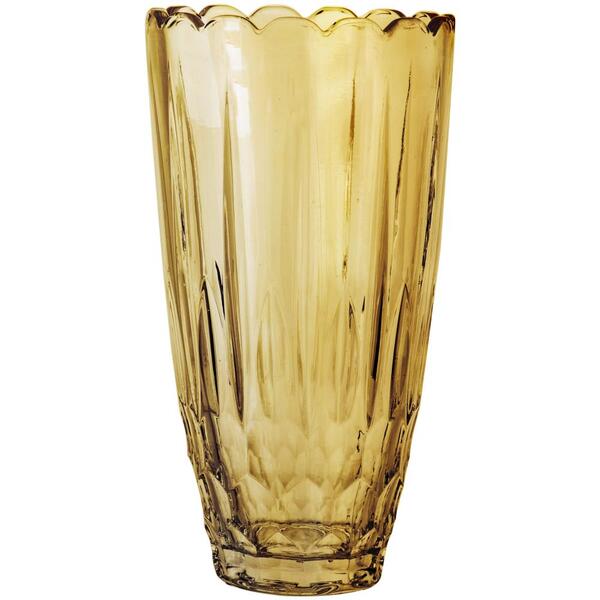 Vaso Glasgow Em Cristal Ecologico D15xa30cm Cor Ambar | Leroy Merlin