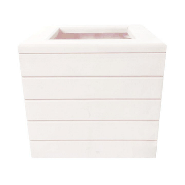 Vaso Madeira Rústico Com Borda Não É Segredo Branco Rodinha 40x42 ...