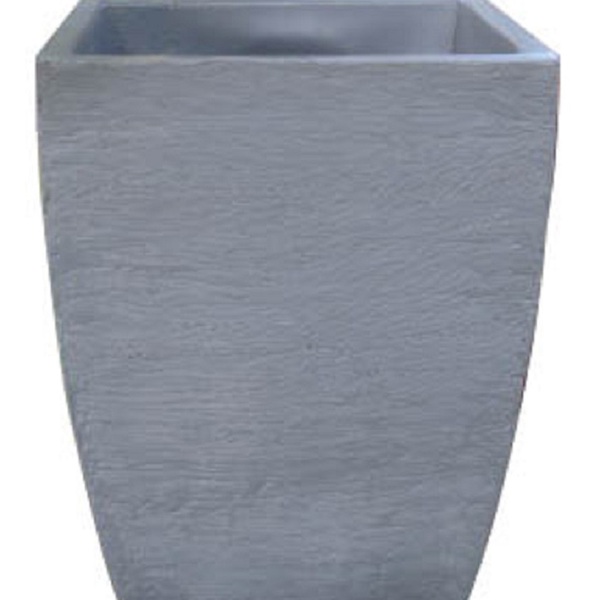 Vaso Planta 45x35 Moderno Trapézio Polietileno - Cinza Cimento 004 ...