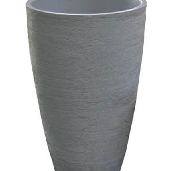 Vaso Planta 65x40 Oval Moderno Polietileno - Cinza Cimento 004 | Leroy ...