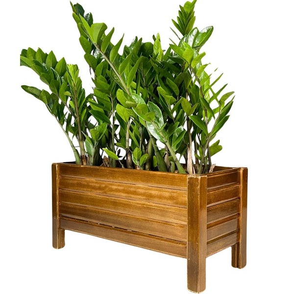 Vaso Plantas Cachepot Jardineira Madeira Eucalipto Ripada 60x26cm ...