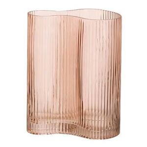 Vaso Rosa Em Vidro Canelado Iii | Leroy Merlin