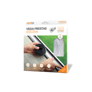 Veda Fresta Adesivo "Linear" Transparente 500cm para Vão de 12mm ...