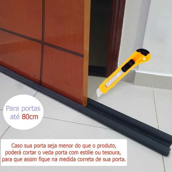 Veda Porta Ajustável Contra Poeira Agua Sujeira E Insetos Pratico E ...