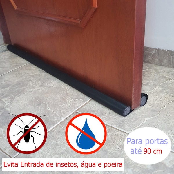 Veda Porta Com Dupla Proteção Resistente A Poeira Sujeira Insetos 90cm ...