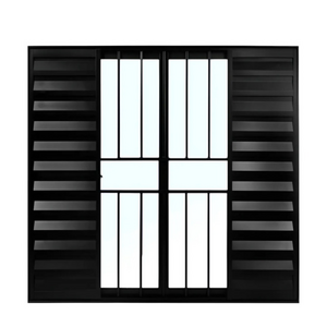 Veneziana 6 Folhas Com Grade 1.00x1.20 Preta Linha 18 Modular | Leroy ...