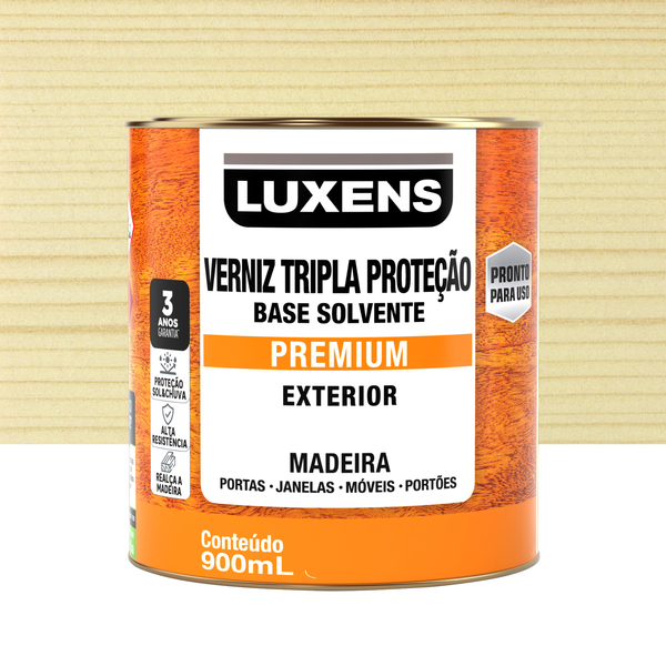 Verniz para Madeira Base Solvente Pronto para Uso Brilhante Tripla ...