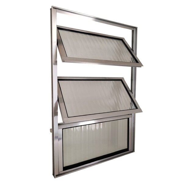 Vitro Basculante 60x40 Alumínio Vidro Canelado Janellot | Leroy Merlin