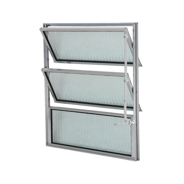 Vitro Basculante 60x60 Alumínio Vidro Canelado Janellot | Leroy Merlin