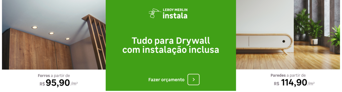 Drywall - Vantagens, preços e acessórios | Leroy Merlin